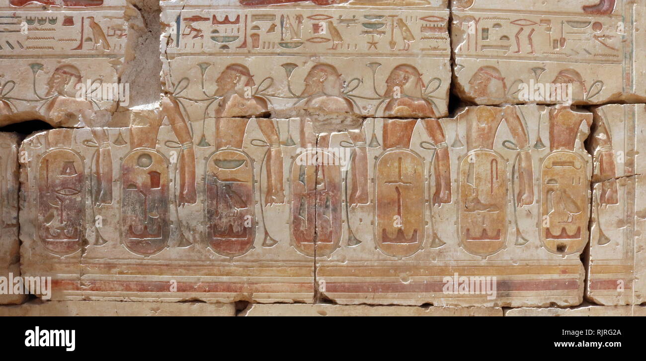 Abydos, one of the oldest cities of ancient Egypt; The names of some of ...