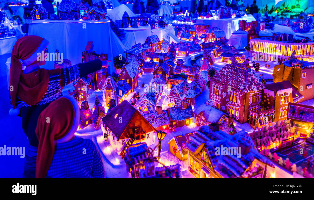 The Gingerbread city in Bergen, the largest in the world Stock Photo ...