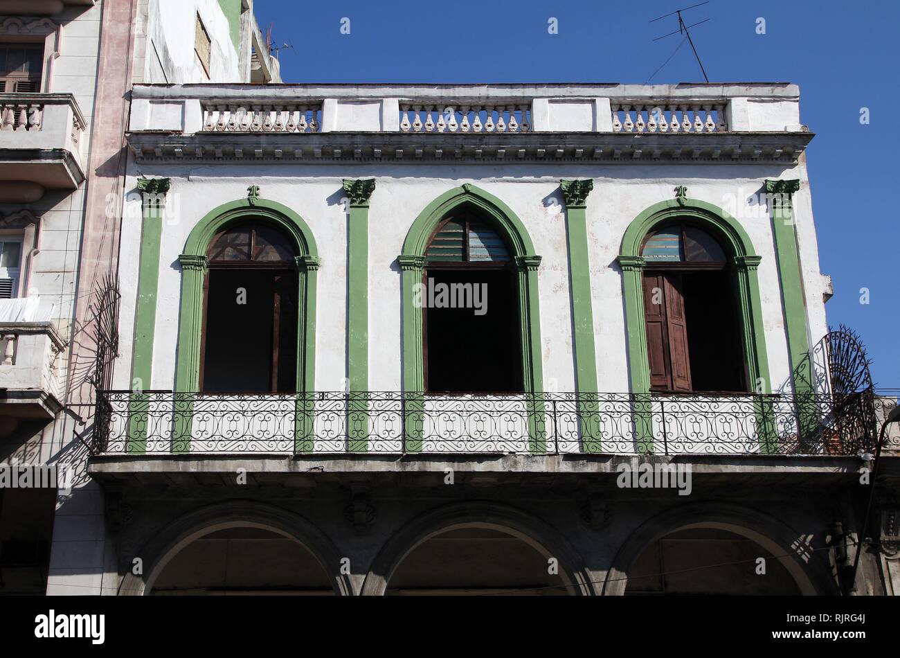 Havana, Cuba - city architecture. Old residential building Stock Photo ...