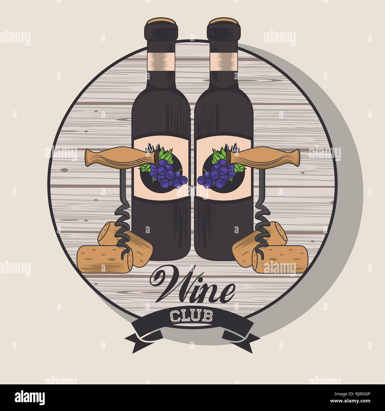 Wine club emblem Stock Vector Image & Art - Alamy