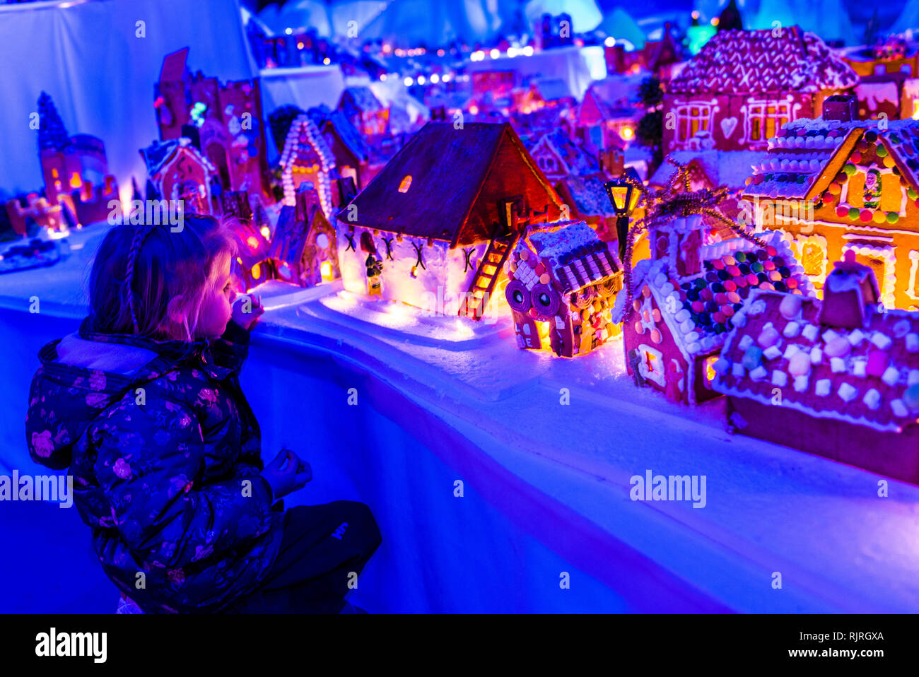 The Gingerbread city in Bergen, the largest in the world Stock Photo ...