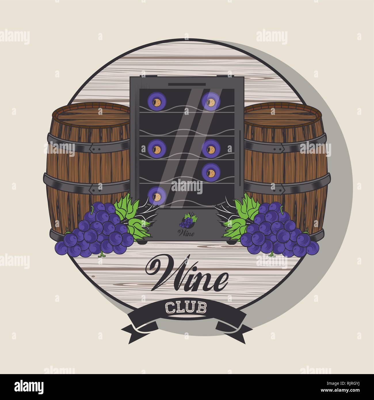 Wine club emblem Stock Vector Image & Art - Alamy