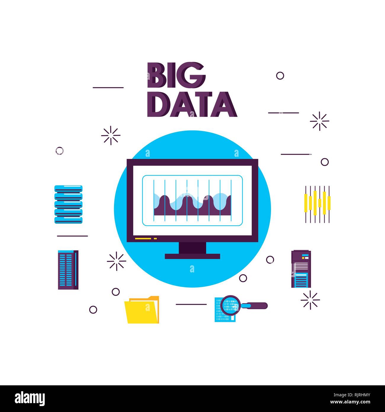 Big data technology Stock Vector Image & Art - Alamy