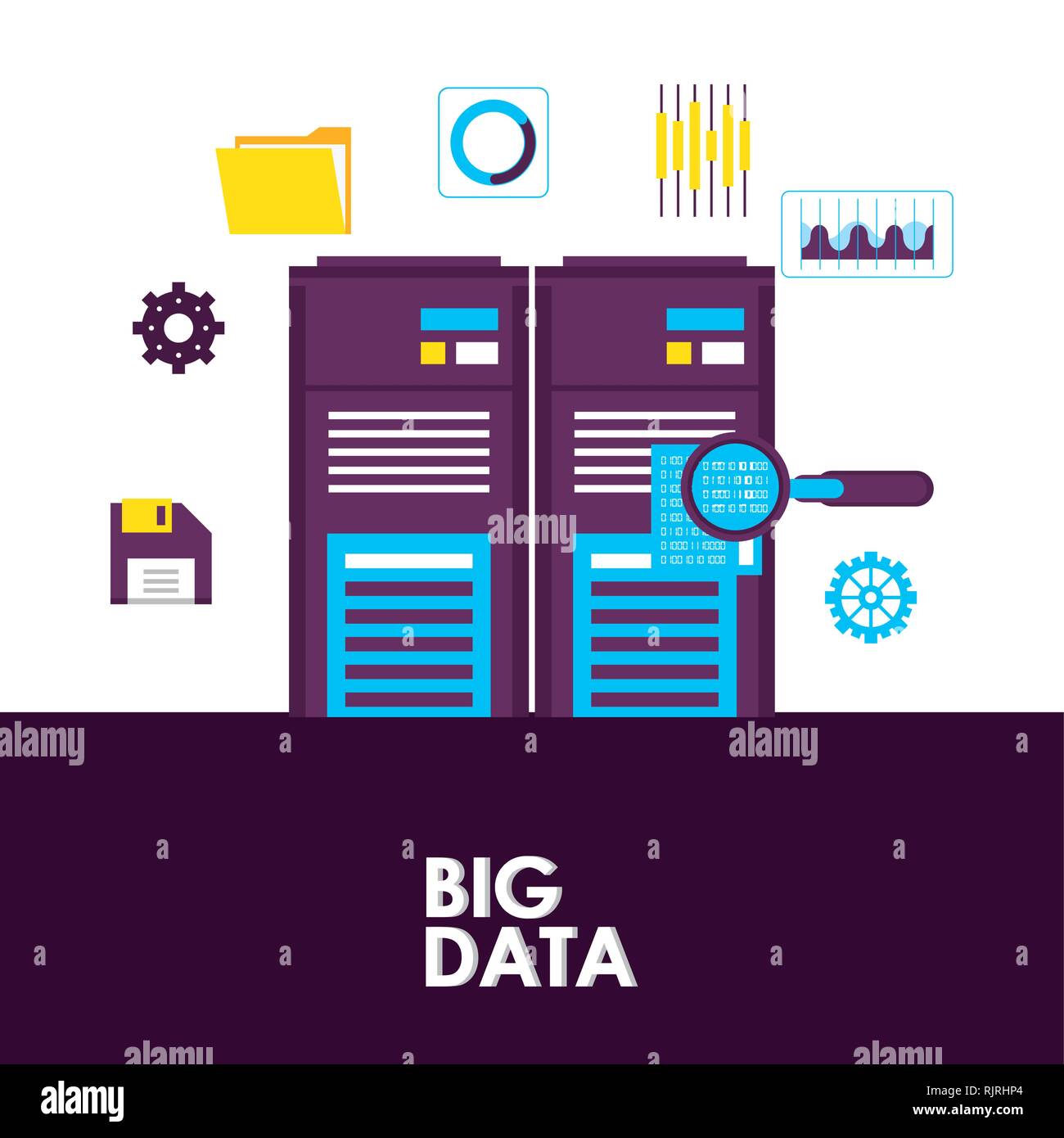 Big data technology Stock Vector Image & Art - Alamy
