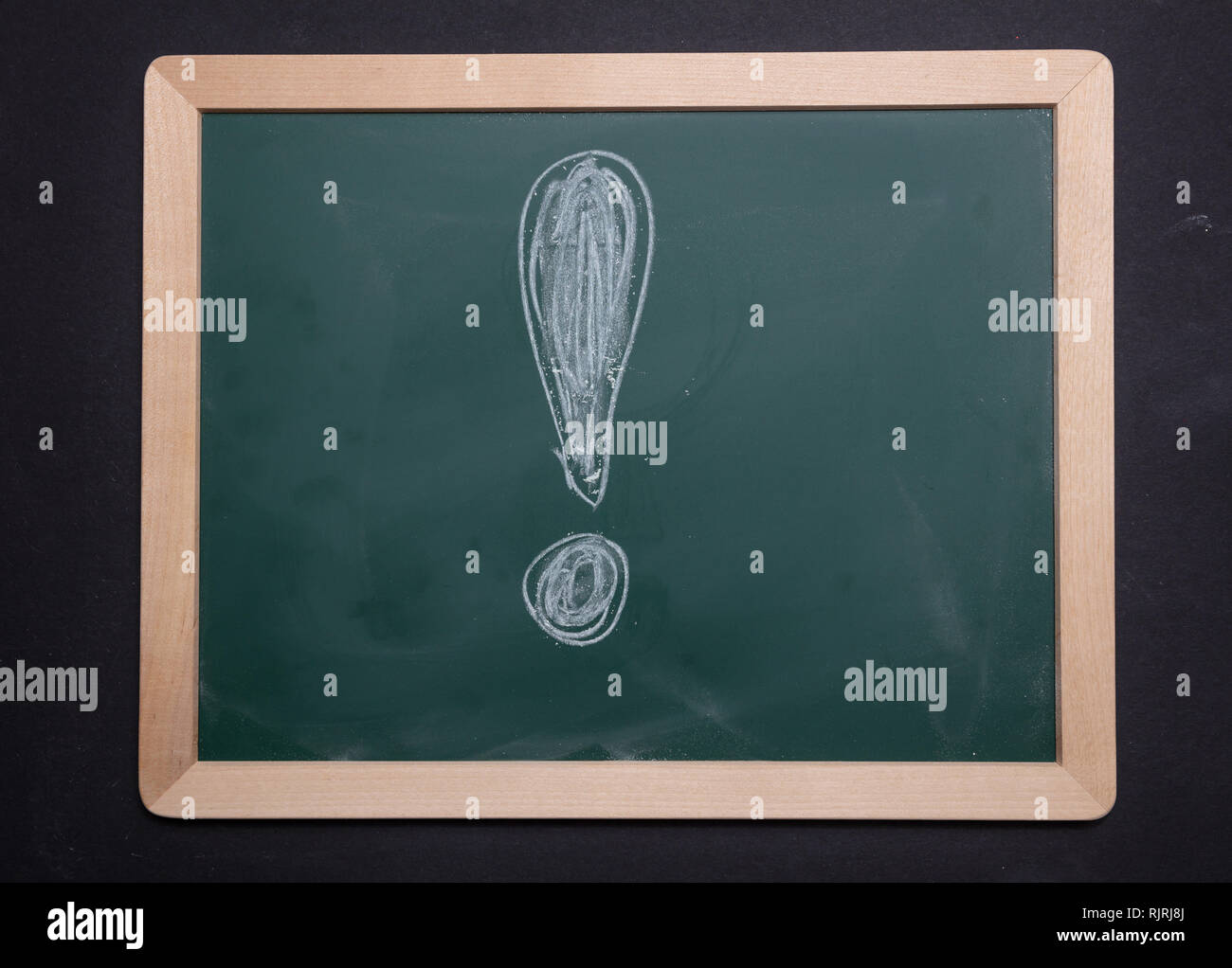 Exclamation mark, warning, attention. Chalk hand drawing exclamation ...