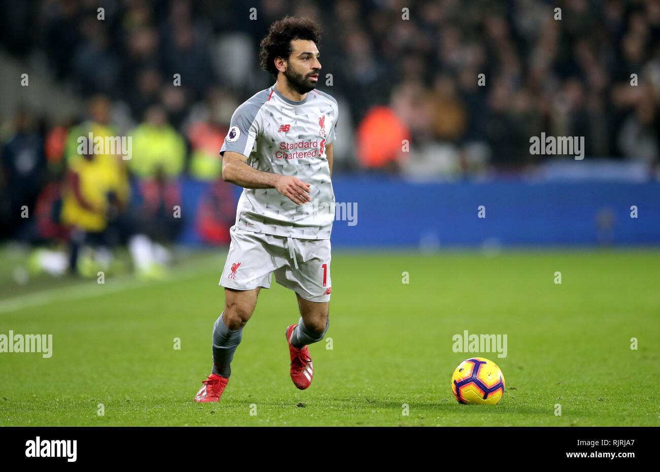 Liverpool's Mohamed Salah in action during the Premier League match at ...