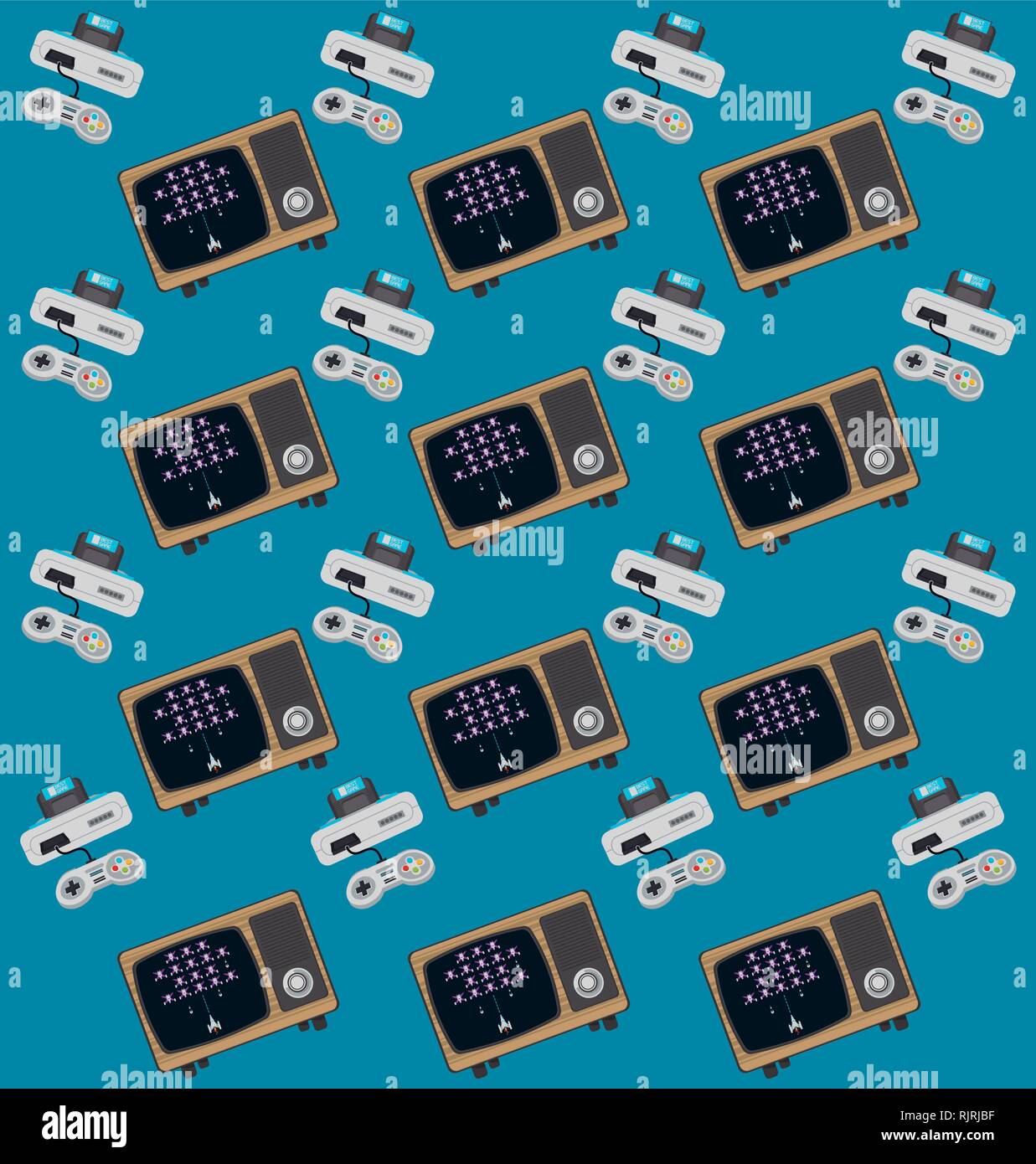 1980s tv screen Stock Vector Images - Alamy