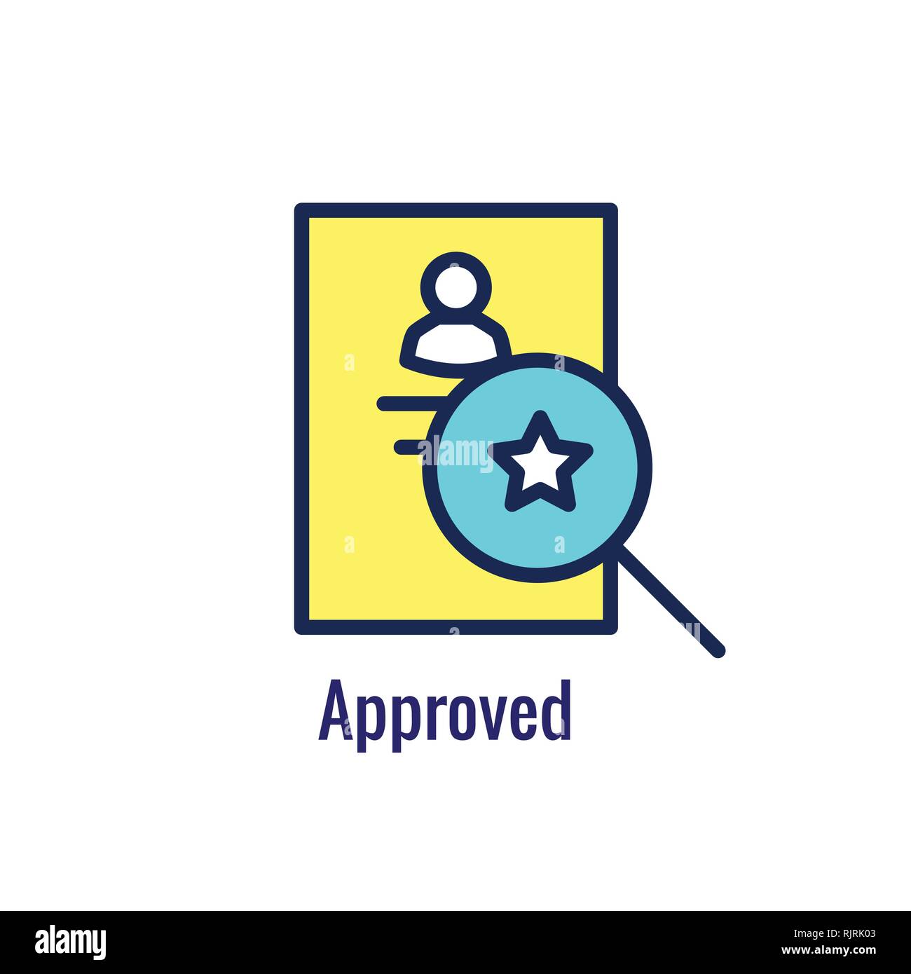 Referral Job Reference Icon with recommendations, performance review ...