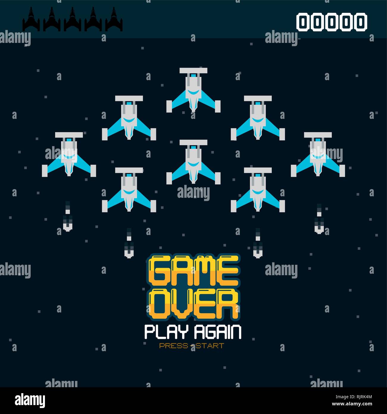 Videogame pixelated concept Stock Vector Image & Art - Alamy