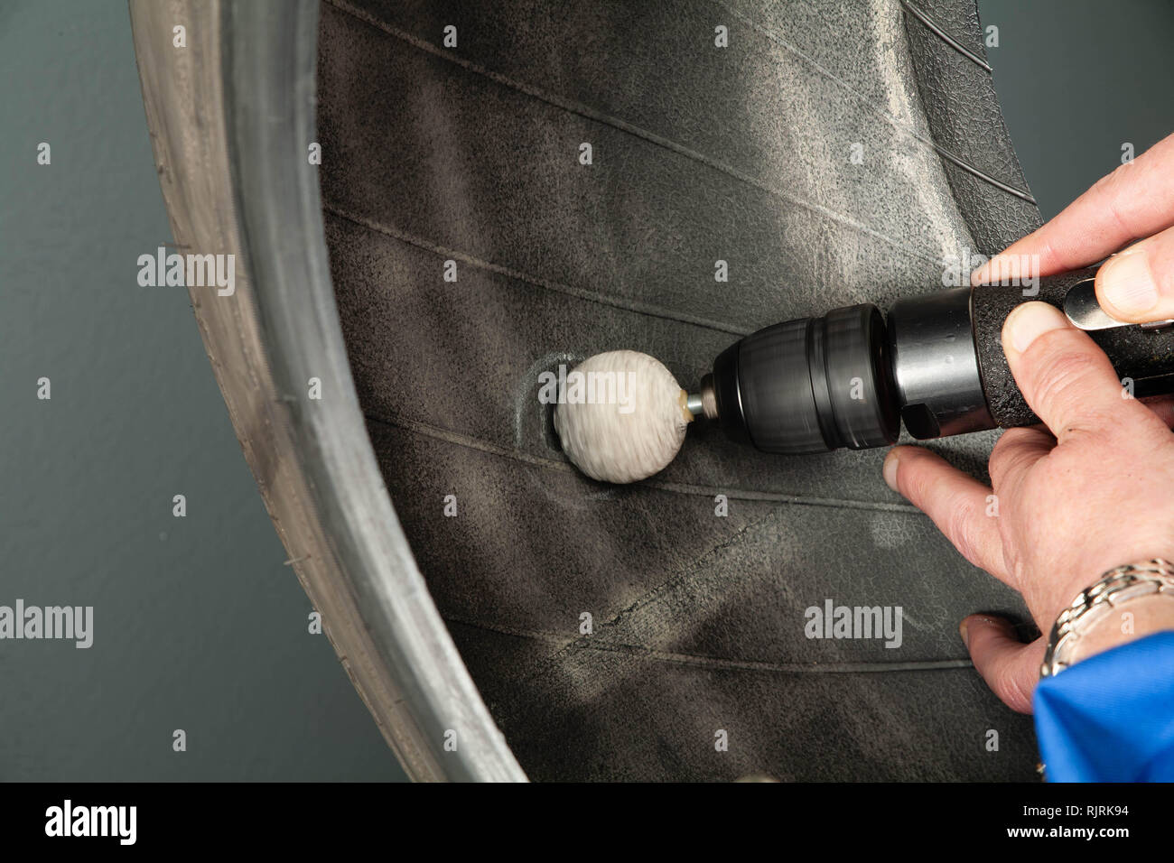 Car tyre repair Stock Photo - Alamy