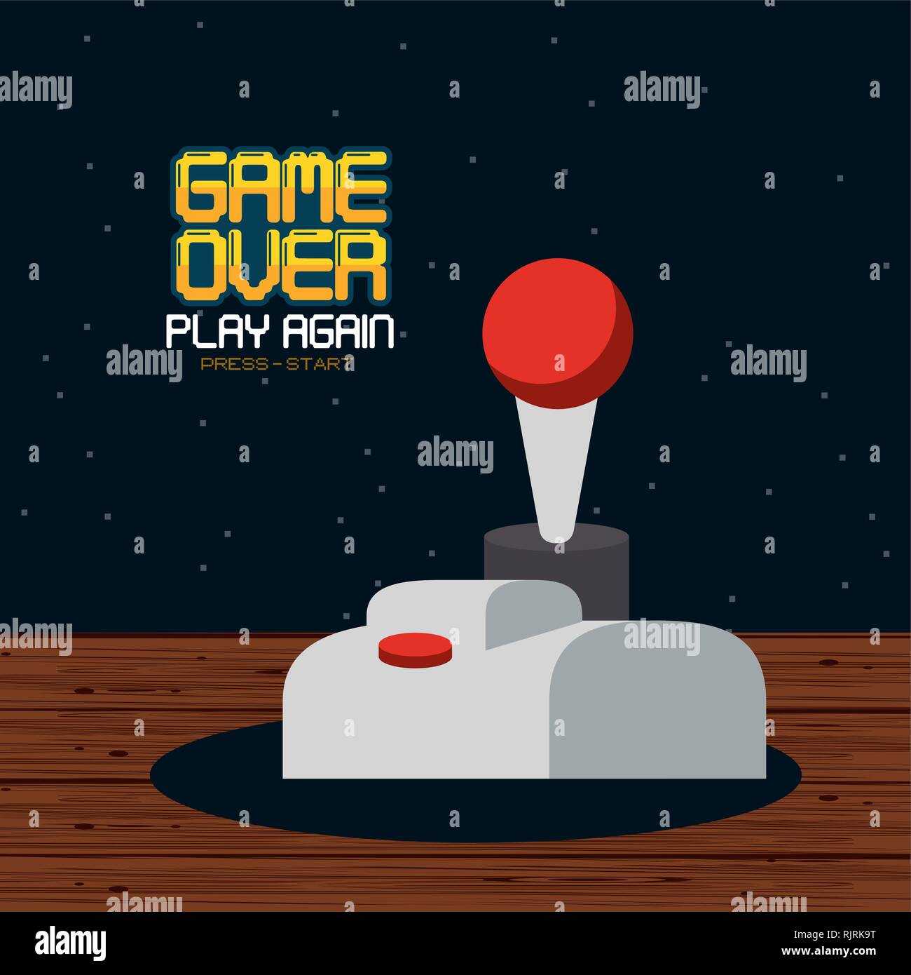 Retro video game try again hi-res stock photography and images - Alamy