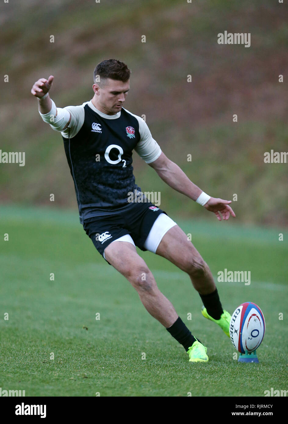 England's Henry Slade during the training session at Pennyhill Park ...