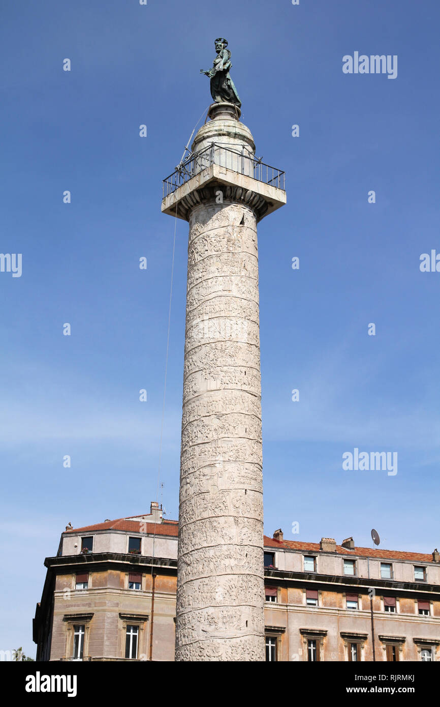 Rome, Italy - famous Trajan's Column. Old monument Stock Photo - Alamy