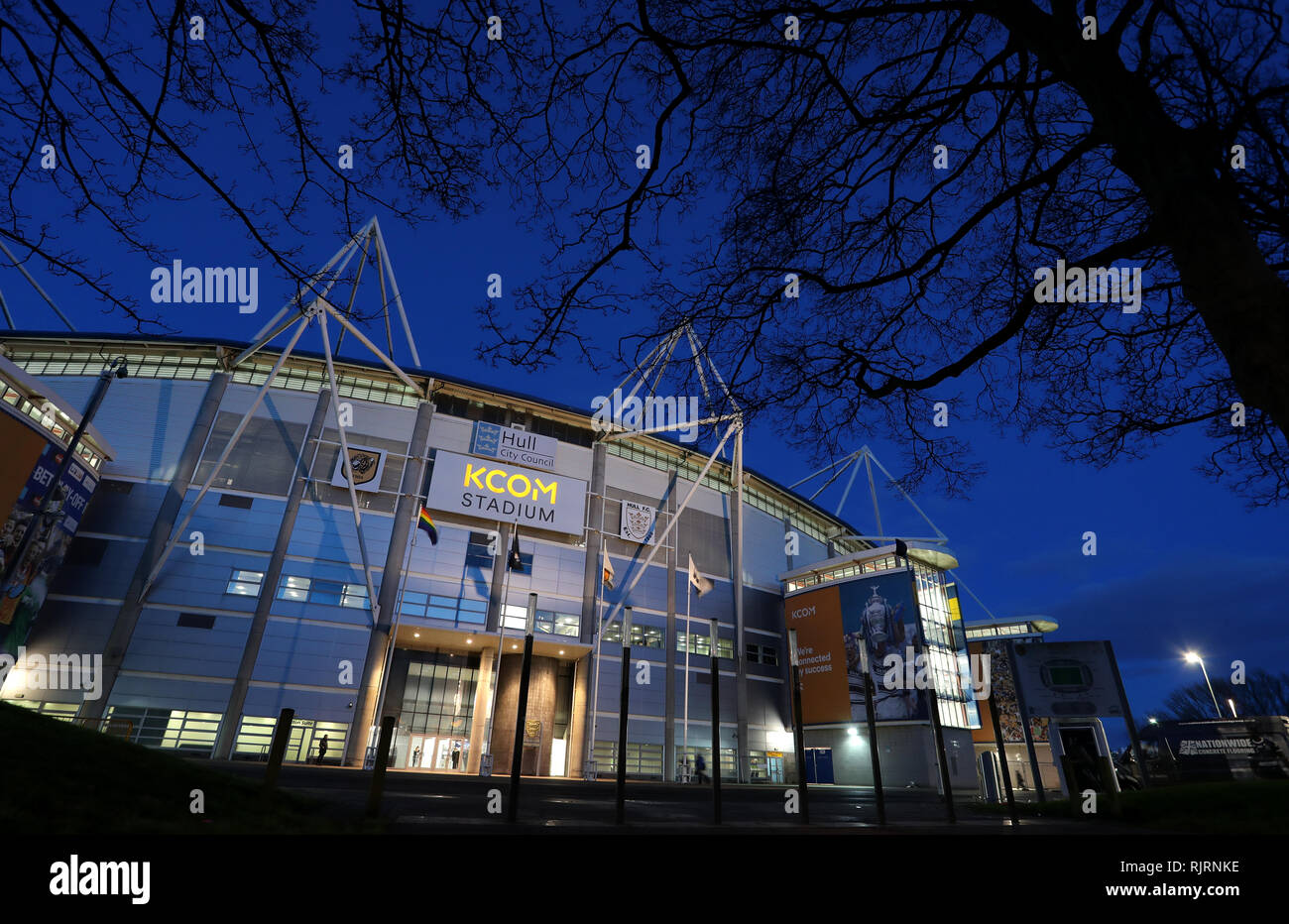 A general view of the KCOM Stadium, Hull Stock Photo - Alamy