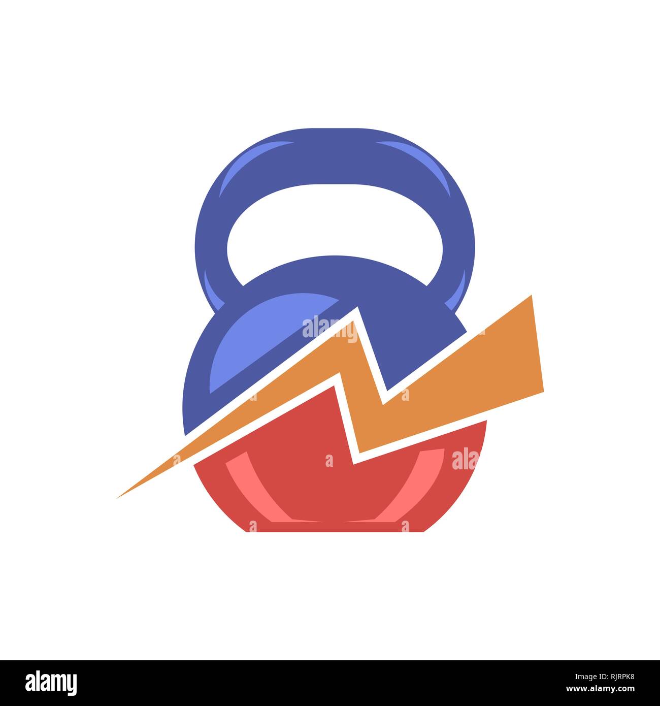 Sports Weight Icon with Lightning. Fitness Designed Element. Workout ...