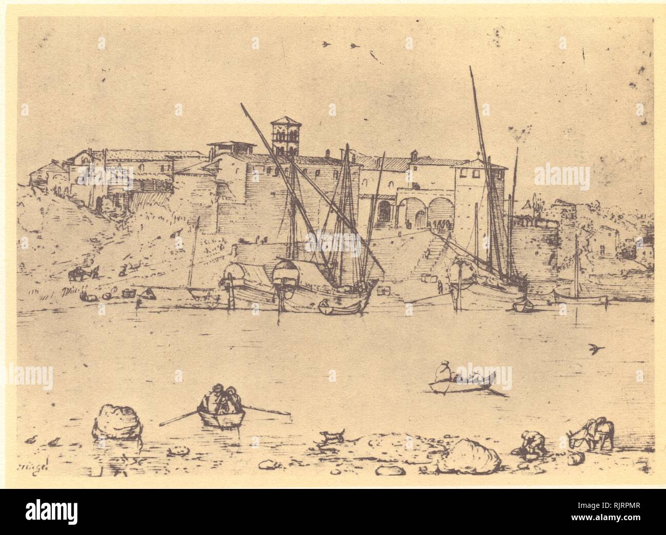 Ripa grande à Rome. BRUEGEL LE VIEUX Stock Photo - Alamy