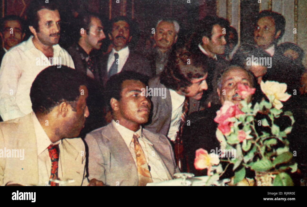 1976, visit to Turkey by Muhammad Ali,(1942 - 2016). Ali was an ...