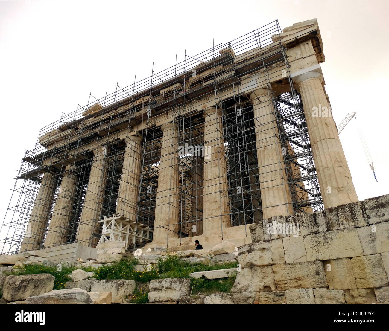 The Acropolis of Athens, including the Parthenon. 5th century BC Stock ...