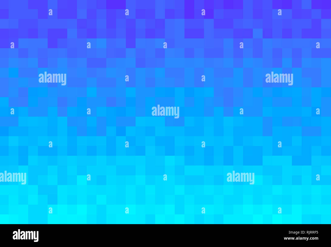 Abstract cyan gradient background. Texture with pixel square blocks ...