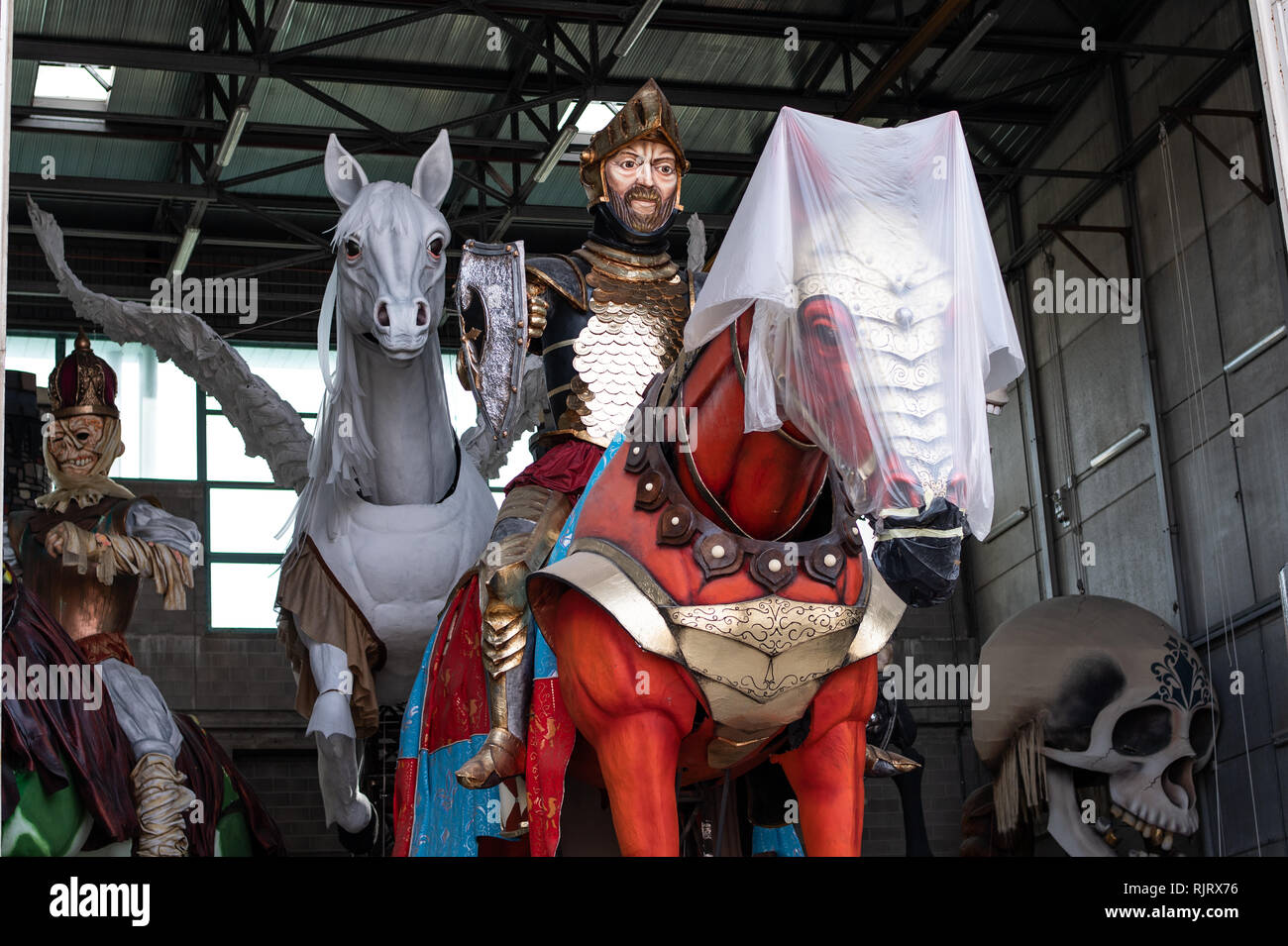 Viareggio, Italy. 07th Feb, 2019. The giant floats of the carnival of ...