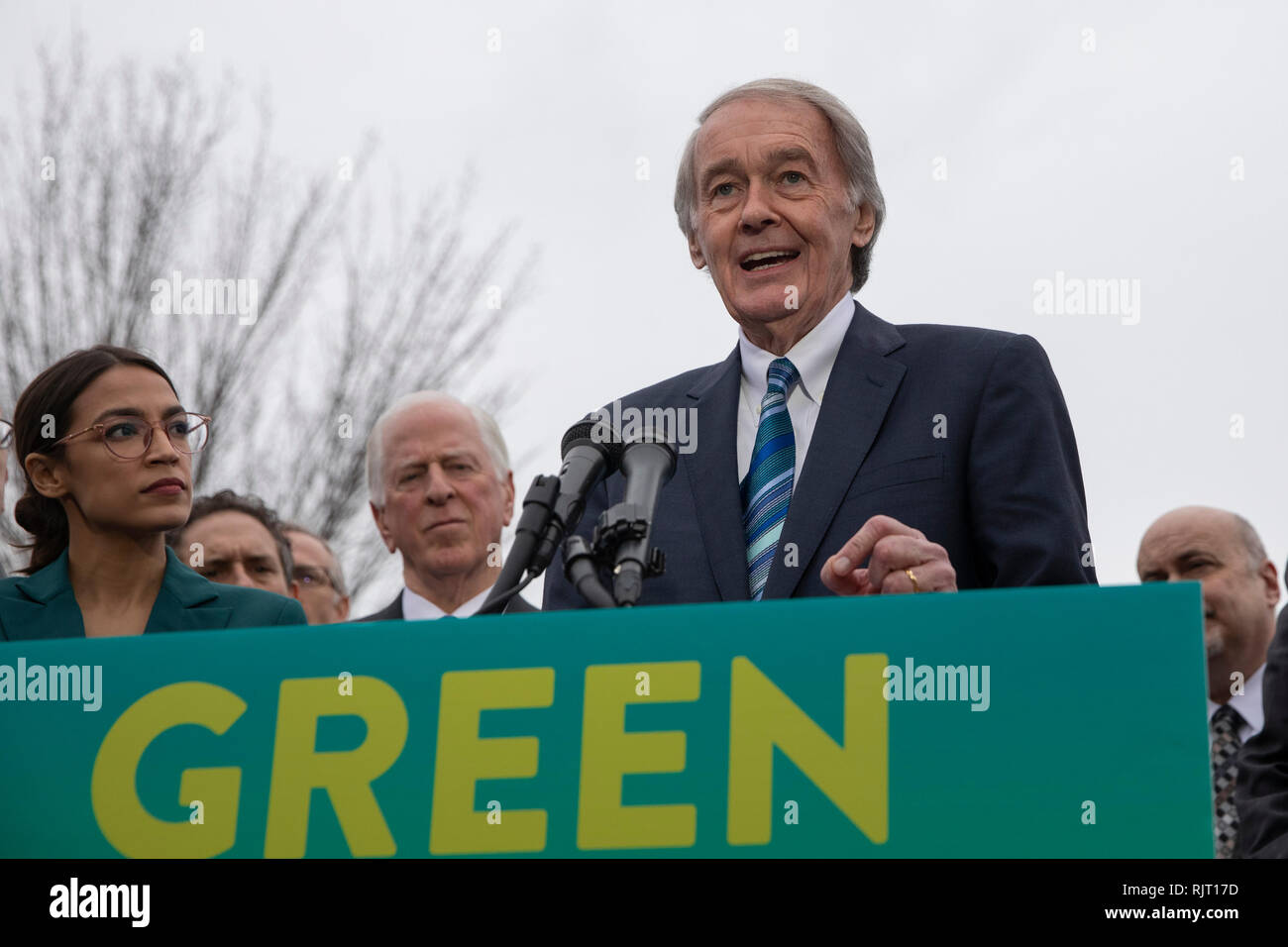Senator Ed Markey, Democrat of Massachusetts, speaks during a press ...