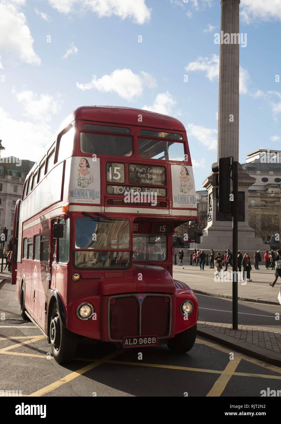 London buses route 15 heritage hi-res stock photography and images - Alamy