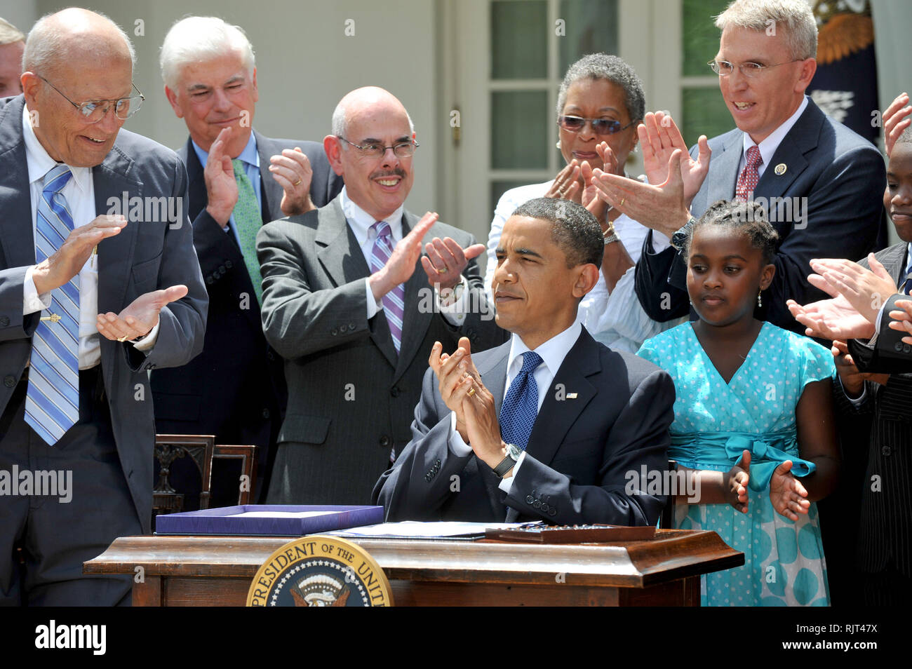 Barack obama rose garden 2009 hi-res stock photography and images - Alamy