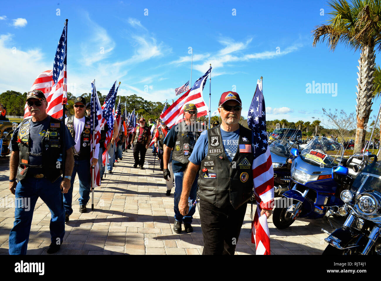 Cape Canaveral National Cemetery, Mims, Florida. USA. February 7, 2019 ...