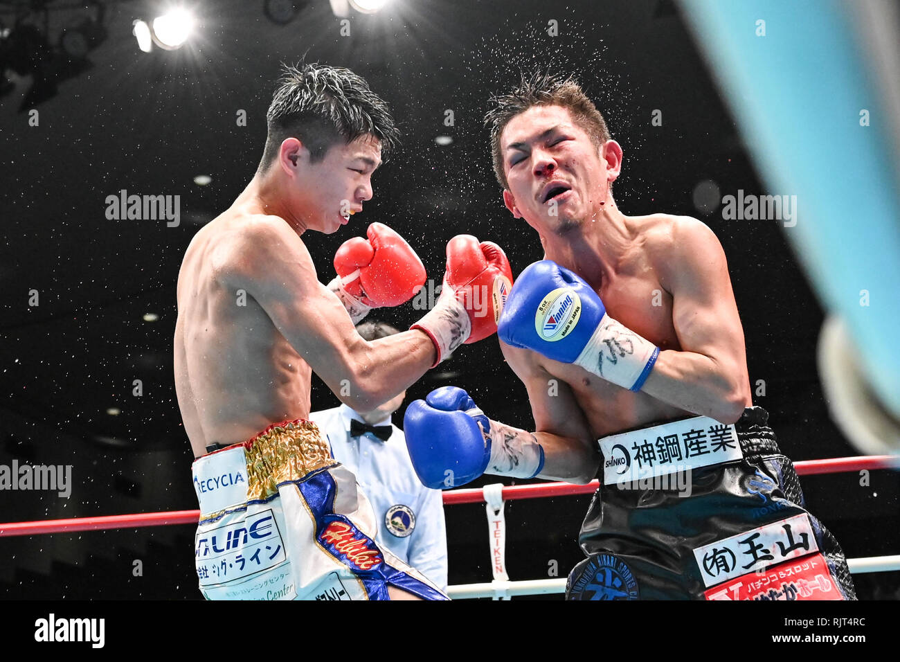 Tokyo, Japan. 2nd Feb, 2019. (L-R) Junto Nakatani, Naoki Mochizuki (JPN ...
