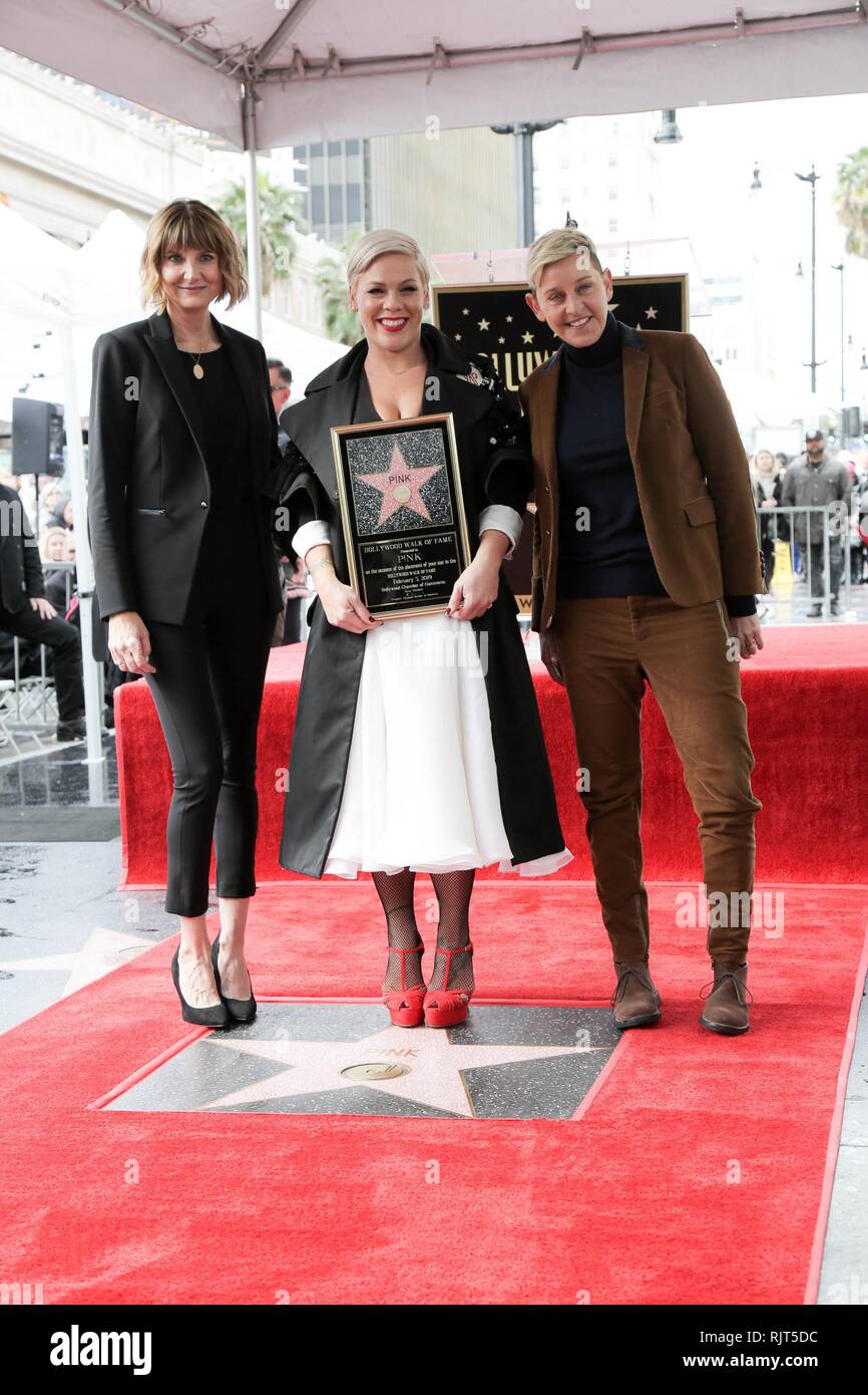 Los Angeles, CA, USA. 5th Feb, 2019. Kerri Kenney-Silver, Pink, Ellen ...