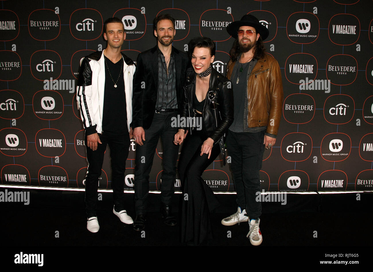 Los Angeles, USA. 07th Feb, 2019. Lzzy Hale, Arejay Hale, Joe Hottinger ...