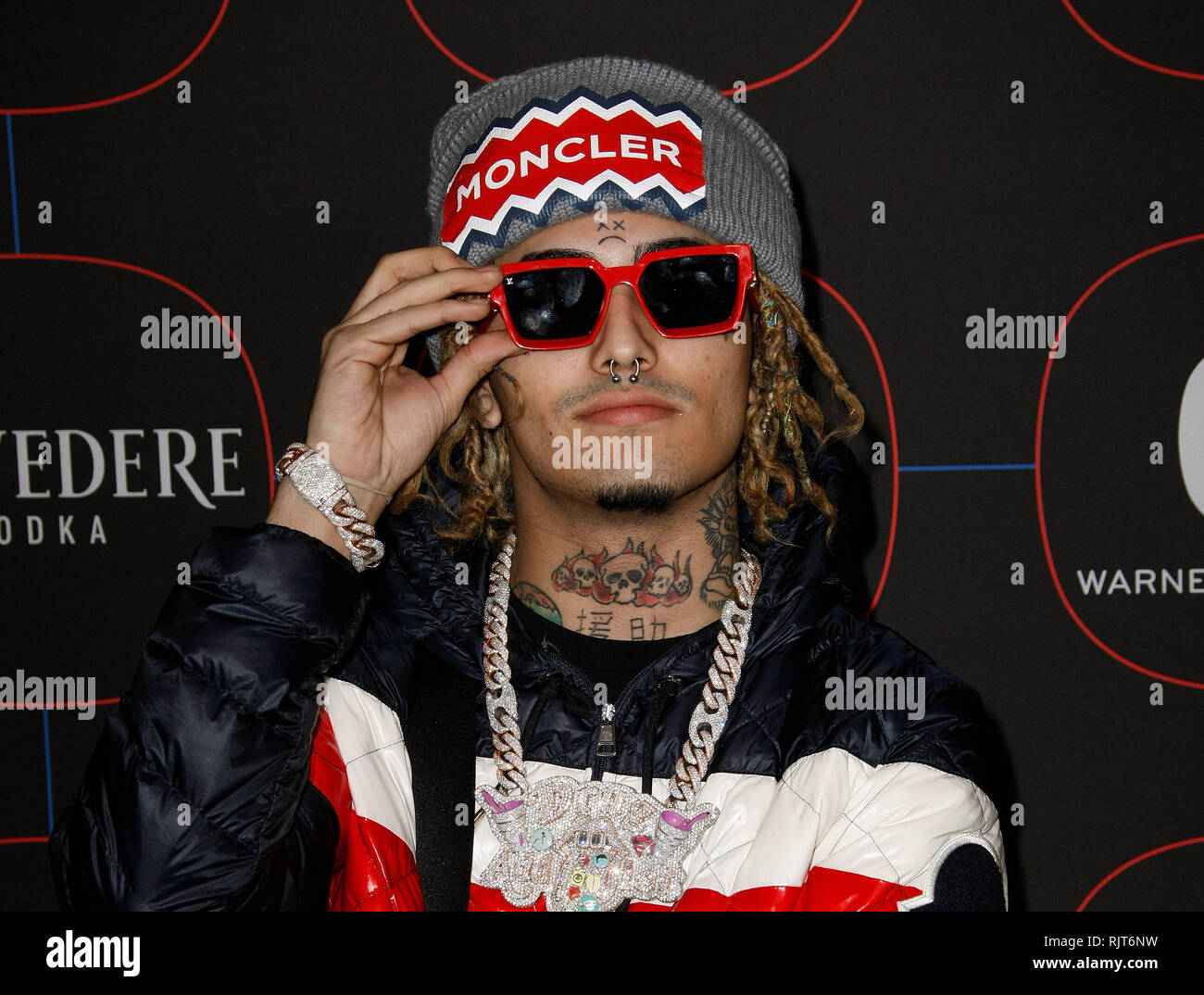 LOS ANGELES, CA - FEBRUARY 07: Lil’ Pump attends the Warner Music Pre ...