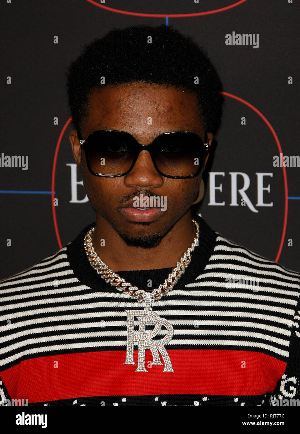 LOS ANGELES, CA - FEBRUARY 07: Roddy Ricch attends the Warner Music Pre ...