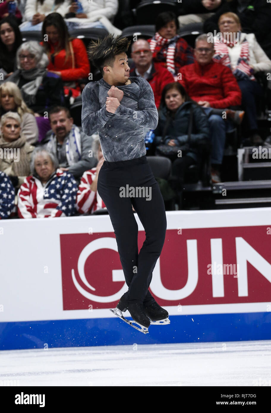 Los Angeles, California, USA. 7th Feb, 2019. Micah Tang of Chinese ...