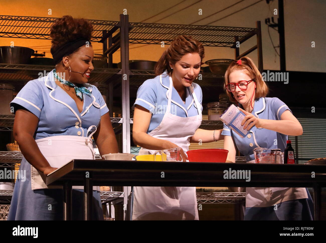Laura Baldwin as Dawn, Katharine McPhee as Jenna and Marisha Wallace as ...