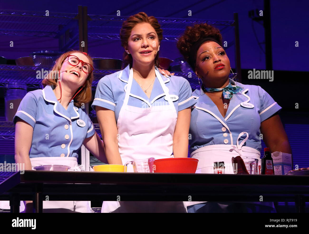 Laura Baldwin as Dawn, Katharine McPhee as Jenna and Marisha Wallace as ...