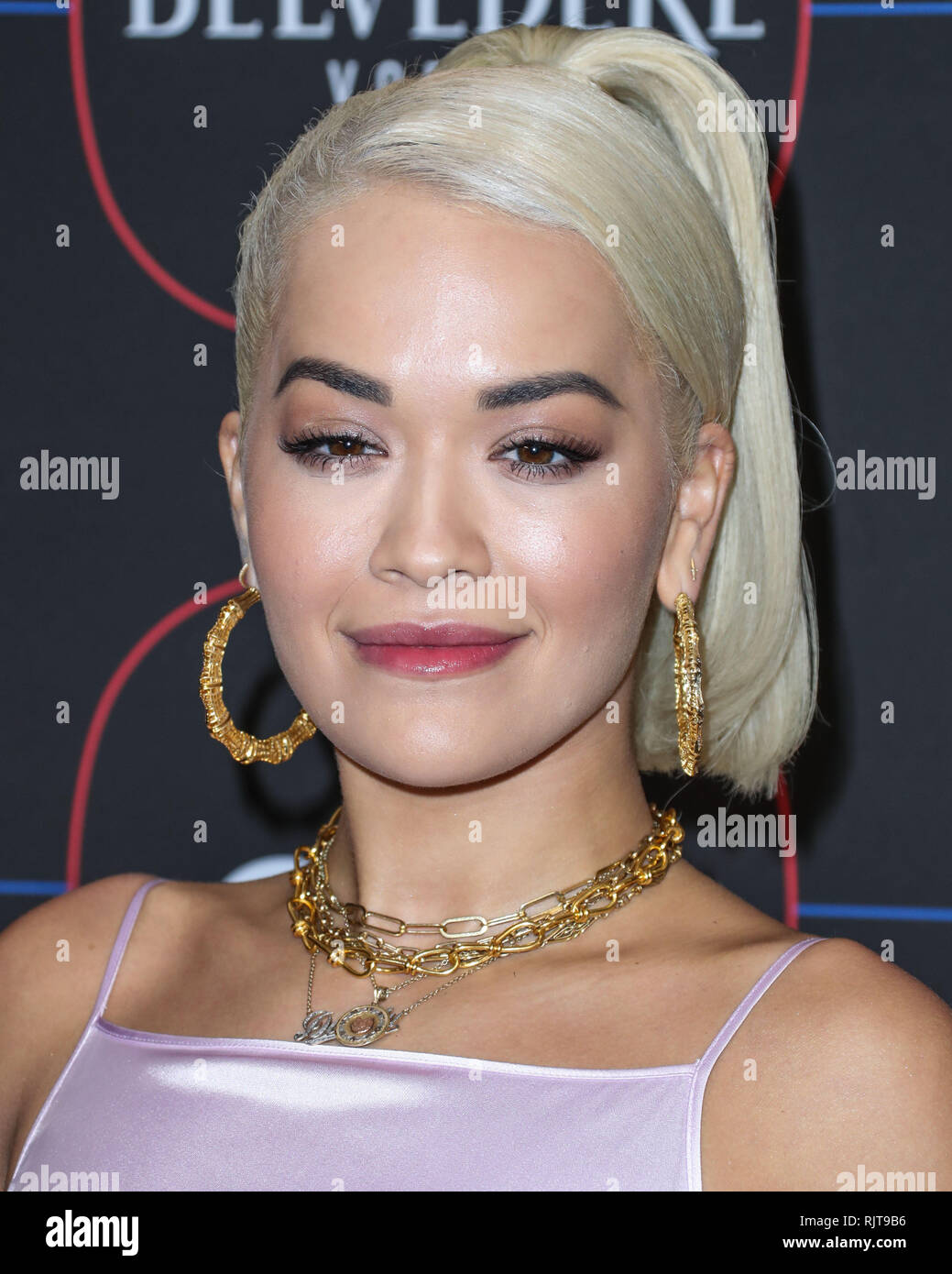 LOS ANGELES, CA, USA - FEBRUARY 07: Singer Rita Ora wearing Escada ...