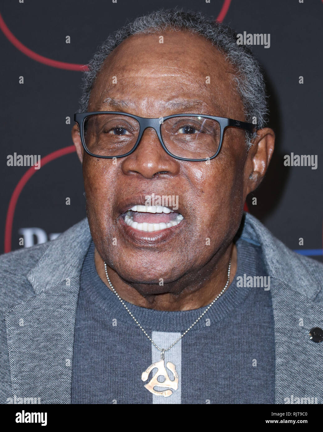 LOS ANGELES, CA, USA - FEBRUARY 07: Vocalist Sam Moore arrives at the ...