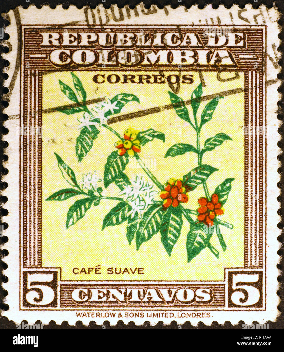 Colombia postage stamp hi-res stock photography and images - Alamy