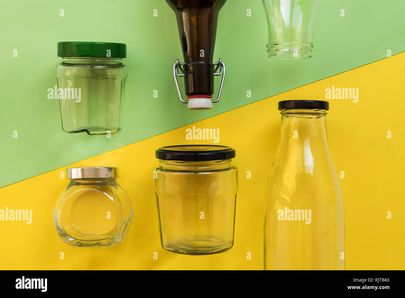 Top view empty glass jar hi-res stock photography and images - Alamy