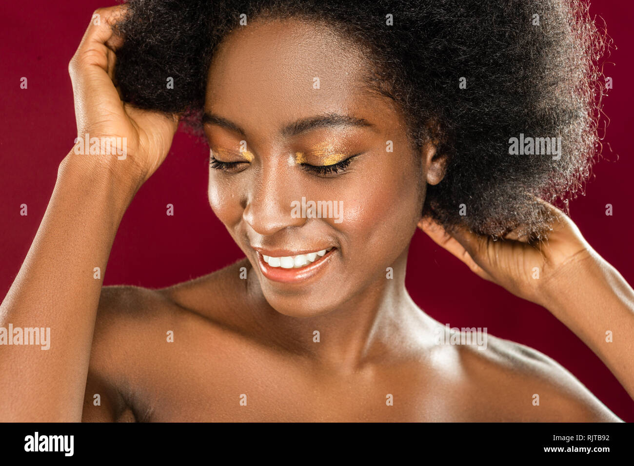 Portrait happy optimistic woman hi-res stock photography and images - Alamy