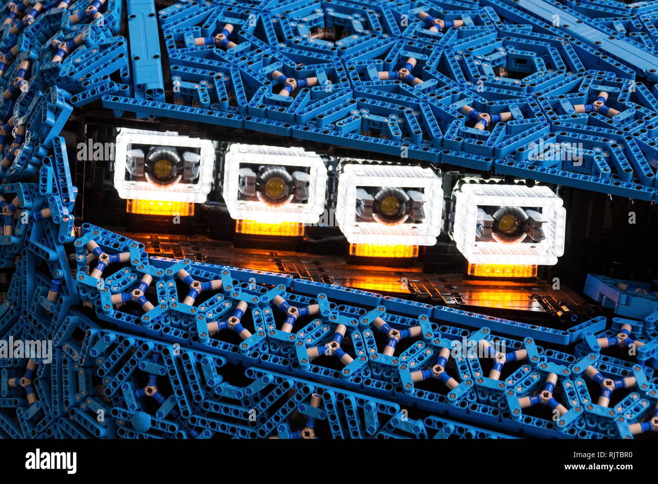 PRAGUE, CZECH REPUBLIC - JANUARY 6 2019: Bugatti Chiron full-size model ...