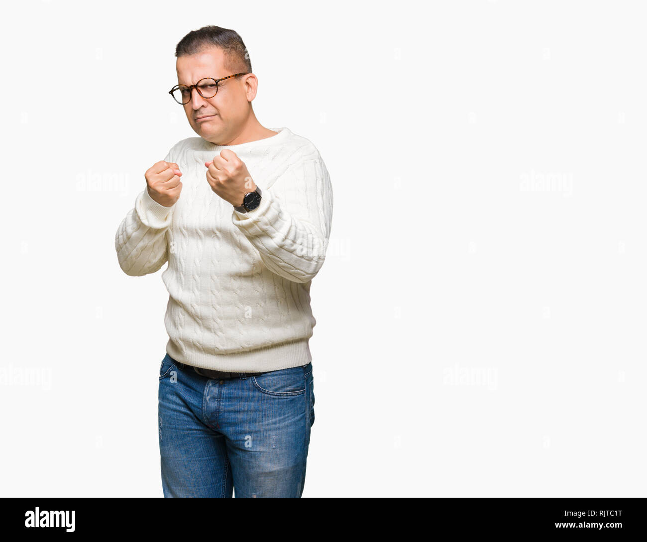 Old man fighting pose hi-res stock photography and images - Alamy