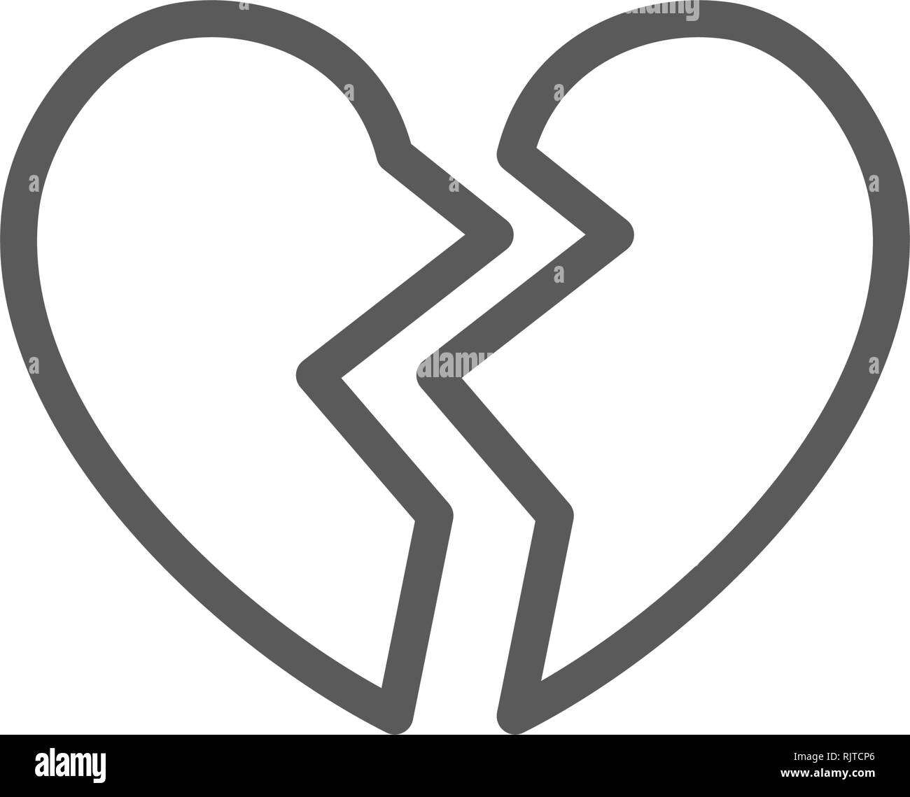Heartache line icon vector Cut Out Stock Images & Pictures - Alamy