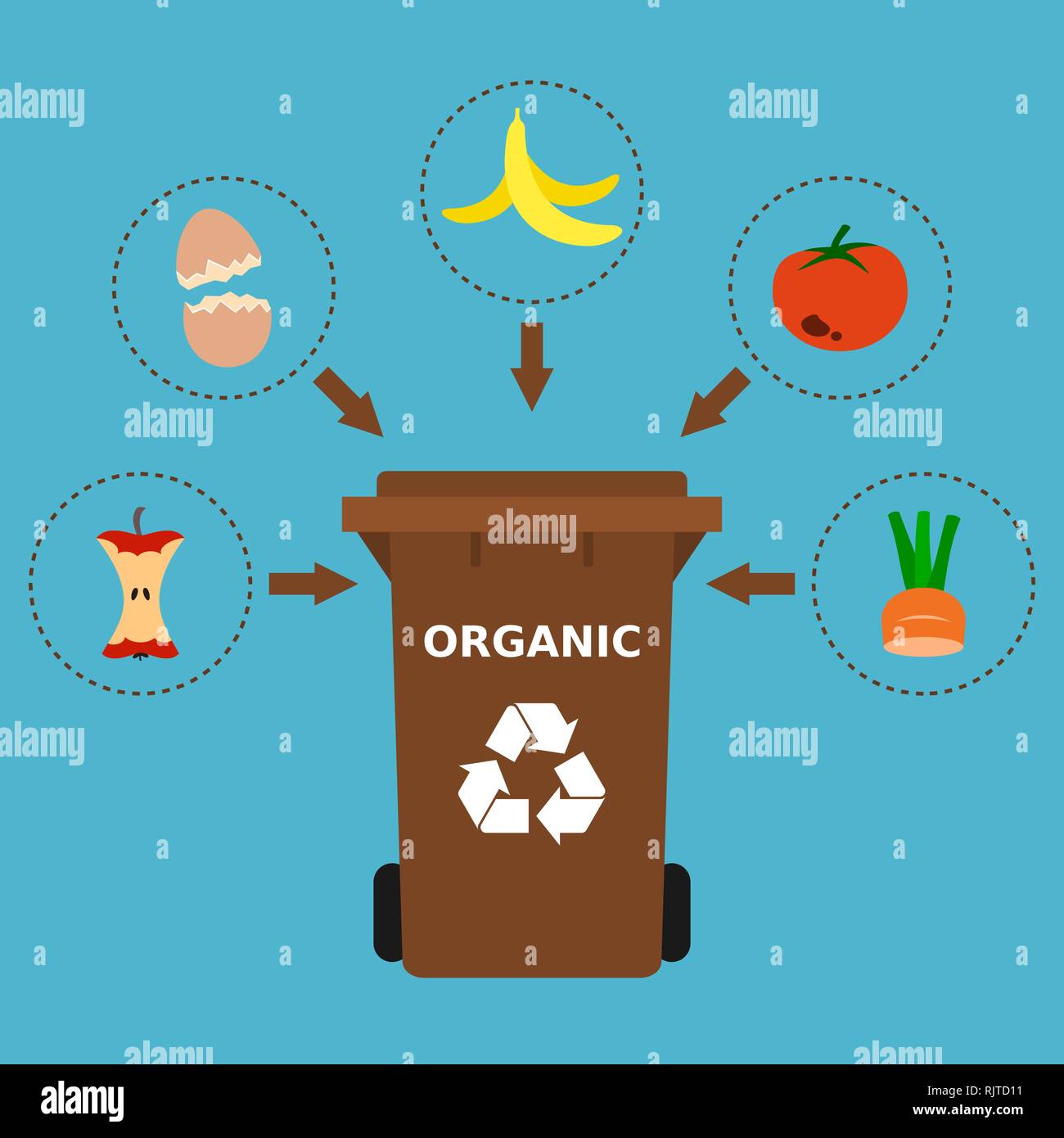 Egg shell compost Stock Vector Images - Alamy