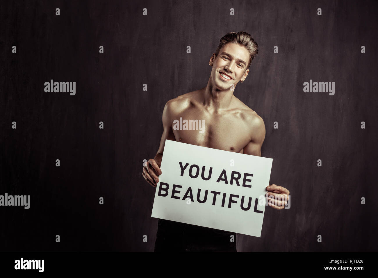 Blond man muscles hi-res stock photography and images - Alamy