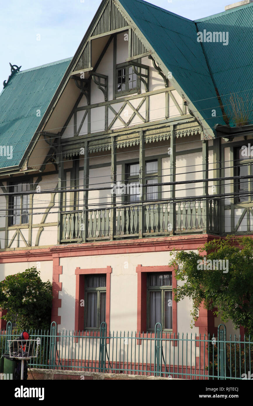 Chile, Magallanes, Punta Arenas, house, street scene Stock Photo - Alamy
