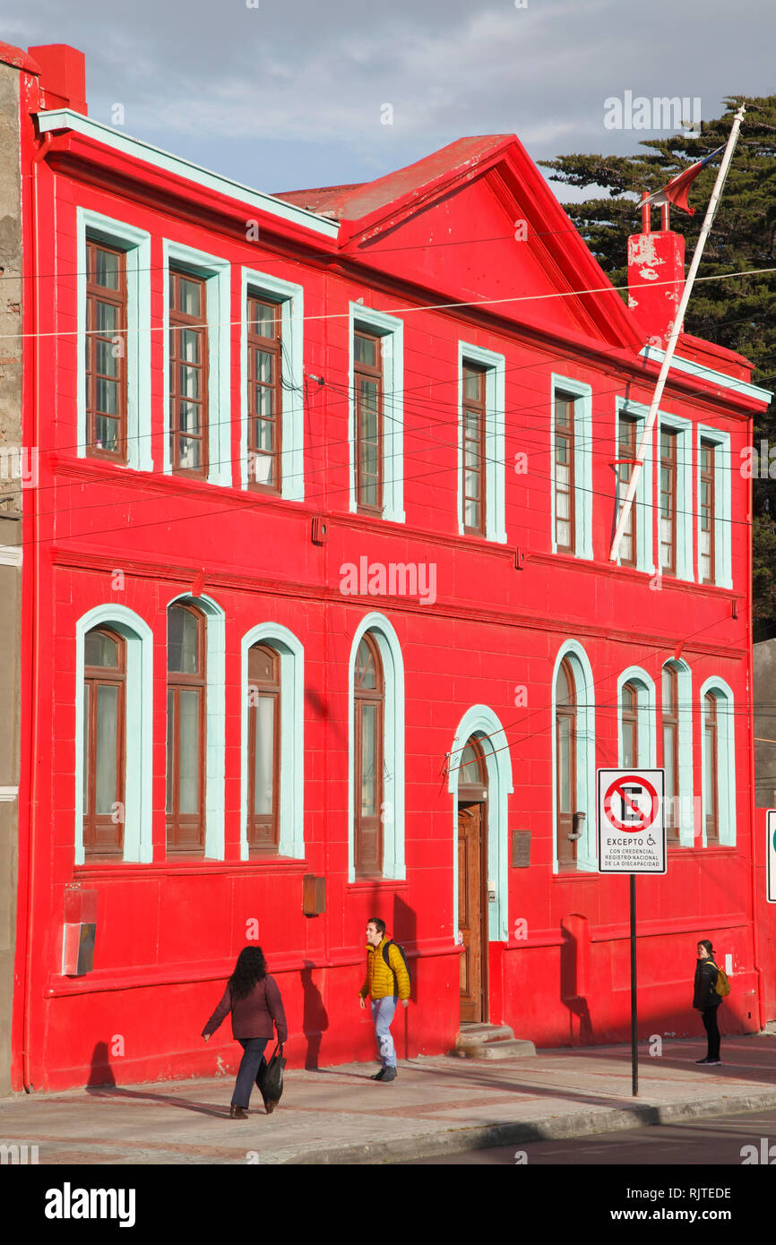 Chile, Magallanes, Punta Arenas, house, street scene Stock Photo - Alamy