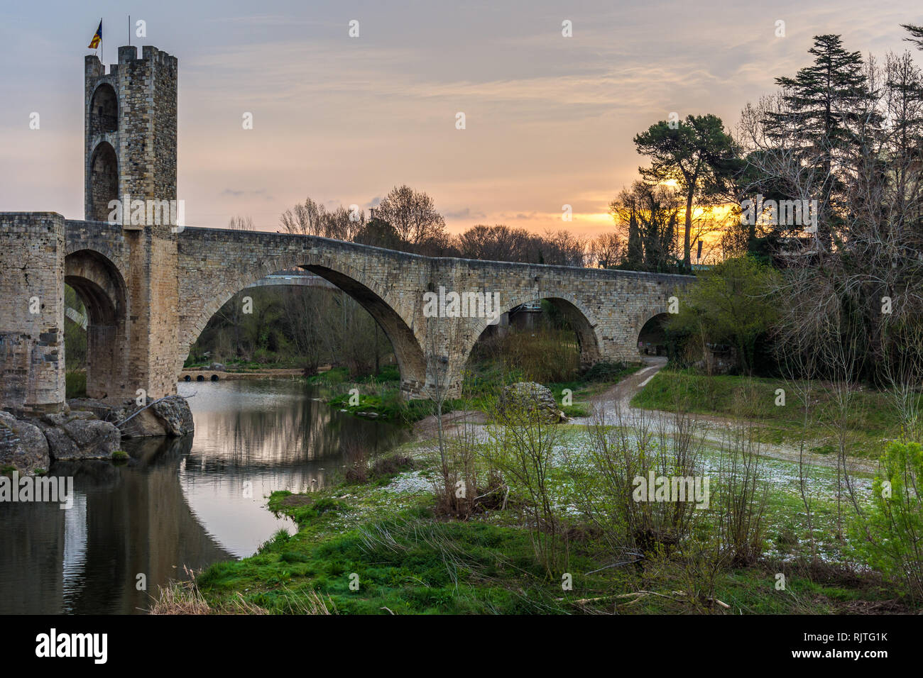 Beautiful stone bridge Stock Photo - Alamy