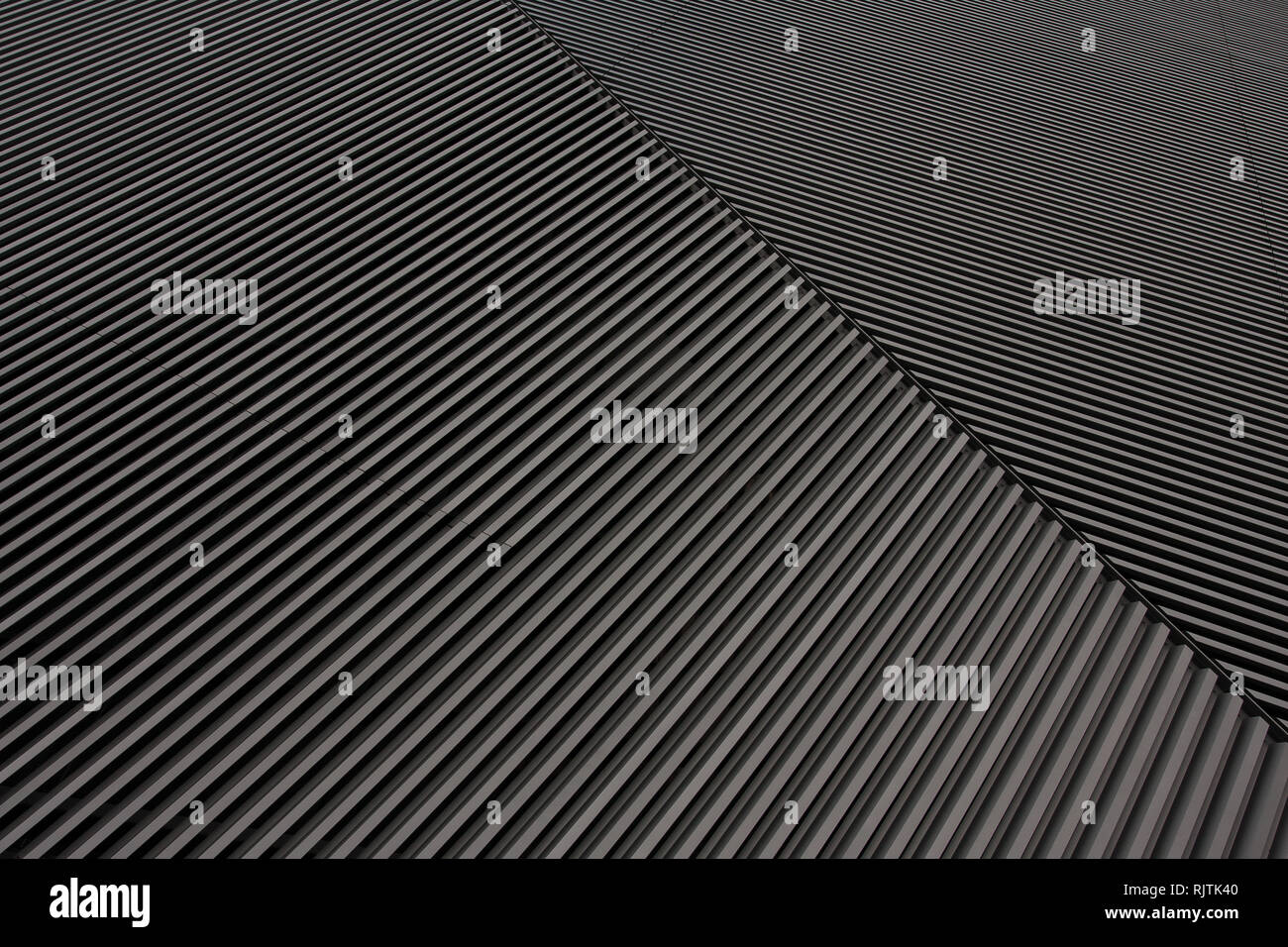 Abstract of slatted metal roof Stock Photo - Alamy